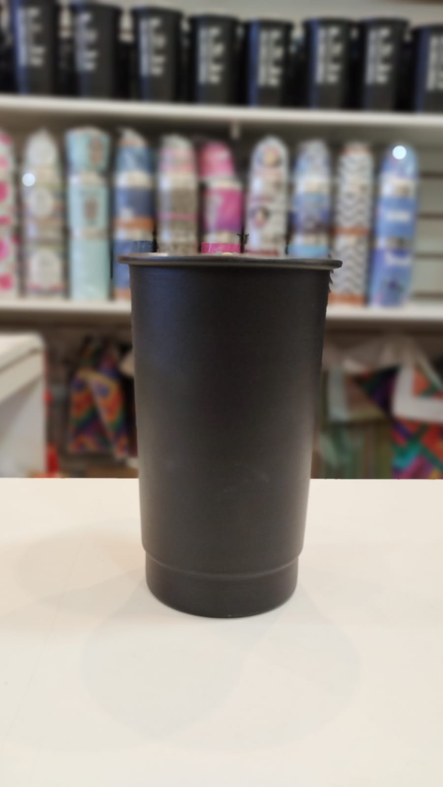 VASO ALUMINIO 1 LITRO PINTADO – NEGRO | WOW